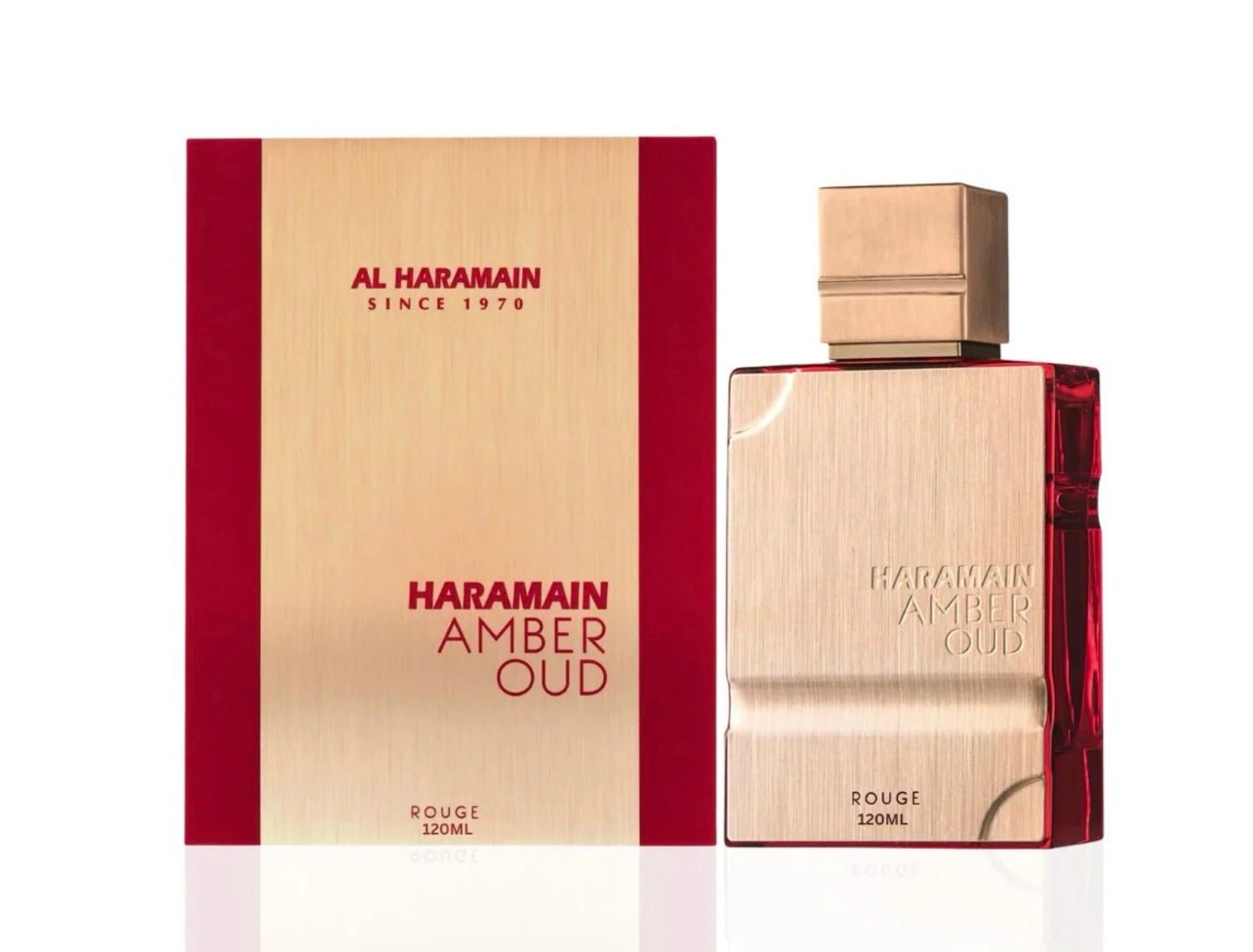 Haramain Amber Oud Rouge Eau De Parfum 120ml 4 FL OZ – Crist Fragances ...